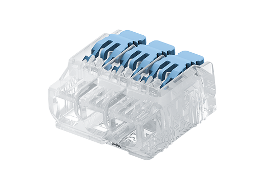 Universal connection terminals like WAGO terminal. WAGO series 221